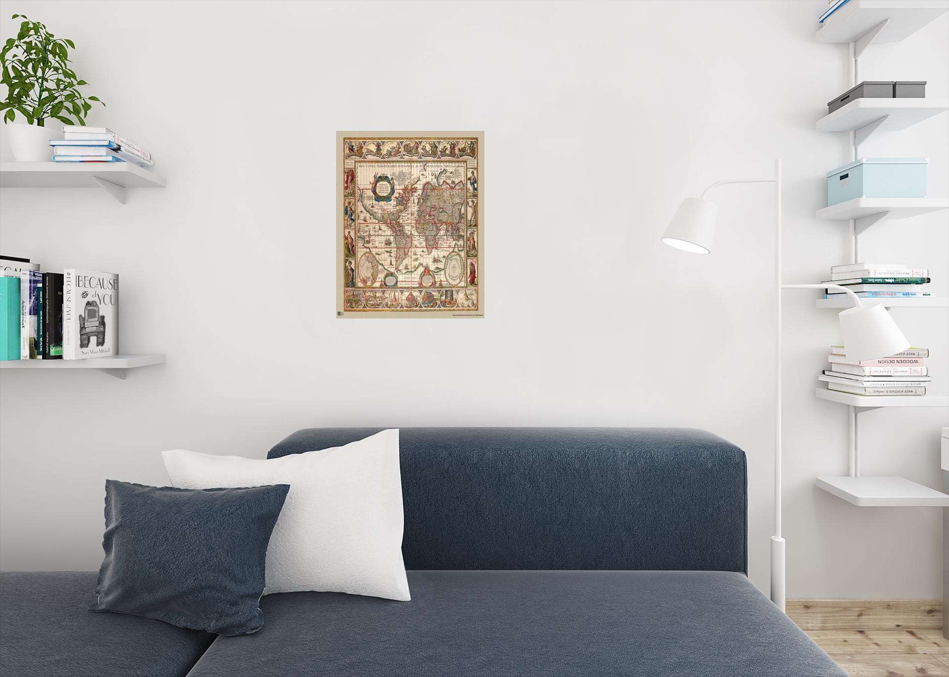 Ancient World Map Latin Illustration Cool Wall Art Print Poster 16x24 ...