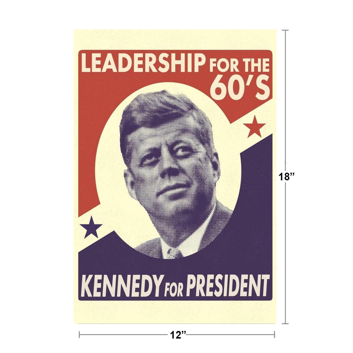 John F. Kennedy Leadership for the 60s Retro Campaign Poster - Etsy