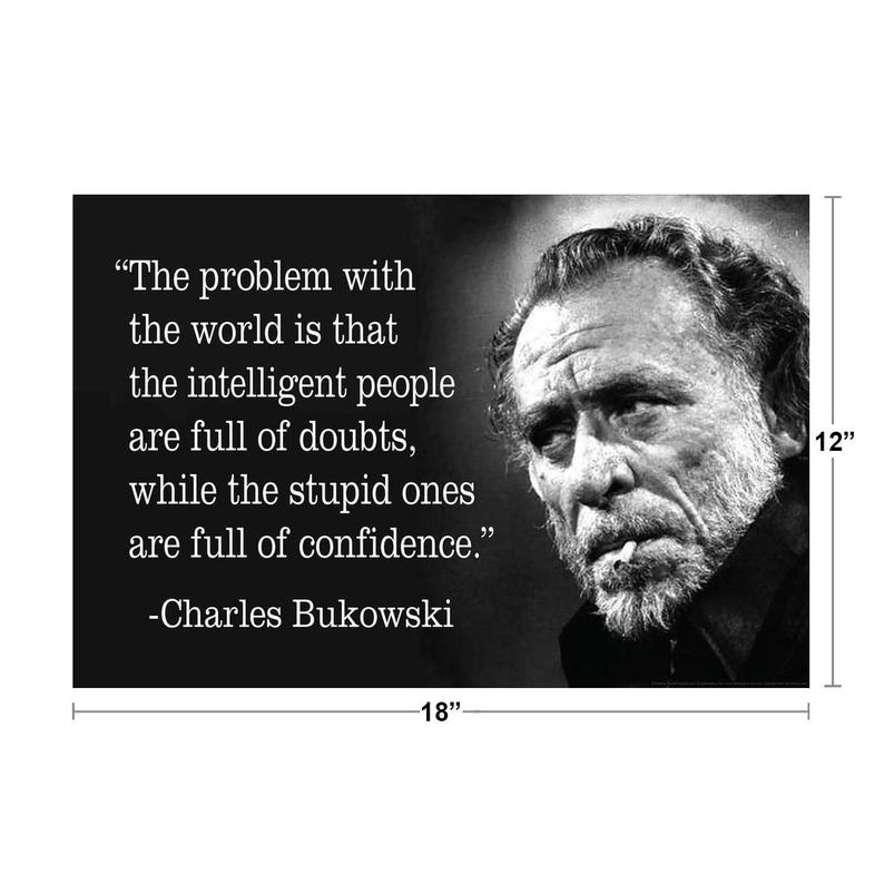 Charles Bukowski Quote Poster, Inspirational Wall Art (12x18) - Etsy