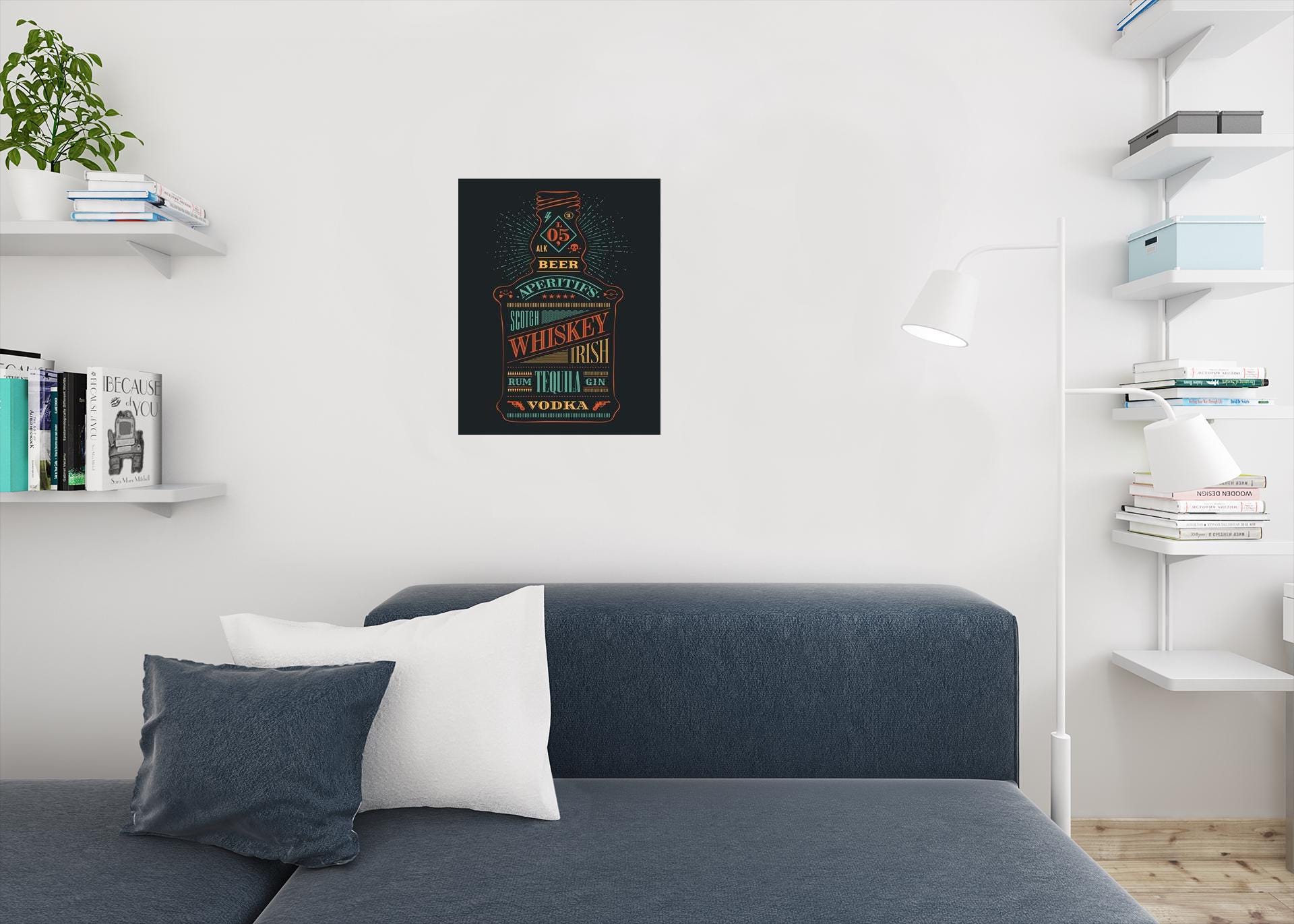 Funky Bottle of Alcohol Cool Wall Art Print Poster 16x24 - Etsy