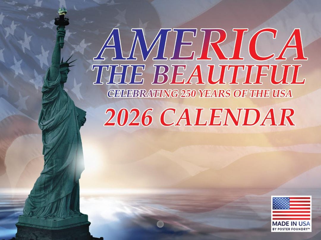 America Patriotic Quotes Calendar 2026 Monthly Wall Calender 12 Month ...