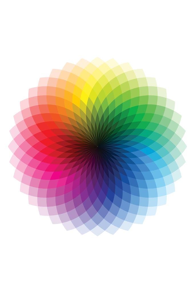 Color Wheel CMYK ROYGBIV Rainbow Spectrum Chart Poster Colorful ...