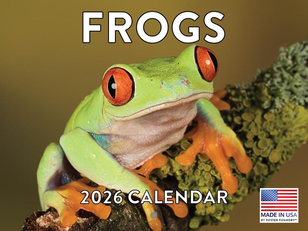 Frog Calendar 2026 Monthly Wall Calender 12 Month | American Made in ...