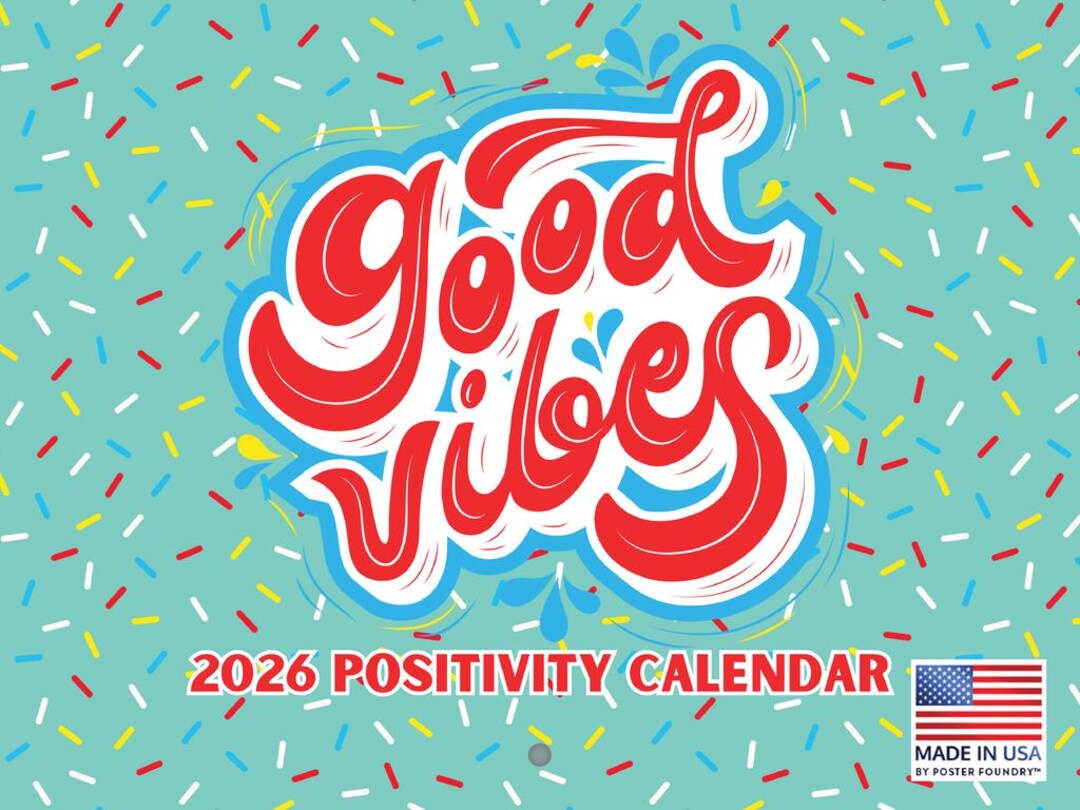 Good Vibes 2026 Wall Calendar | USA Made Monthly Planner - Etsy