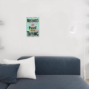 Growth Mindset Mistakes Poster for Classroom Decoration Motivational ...