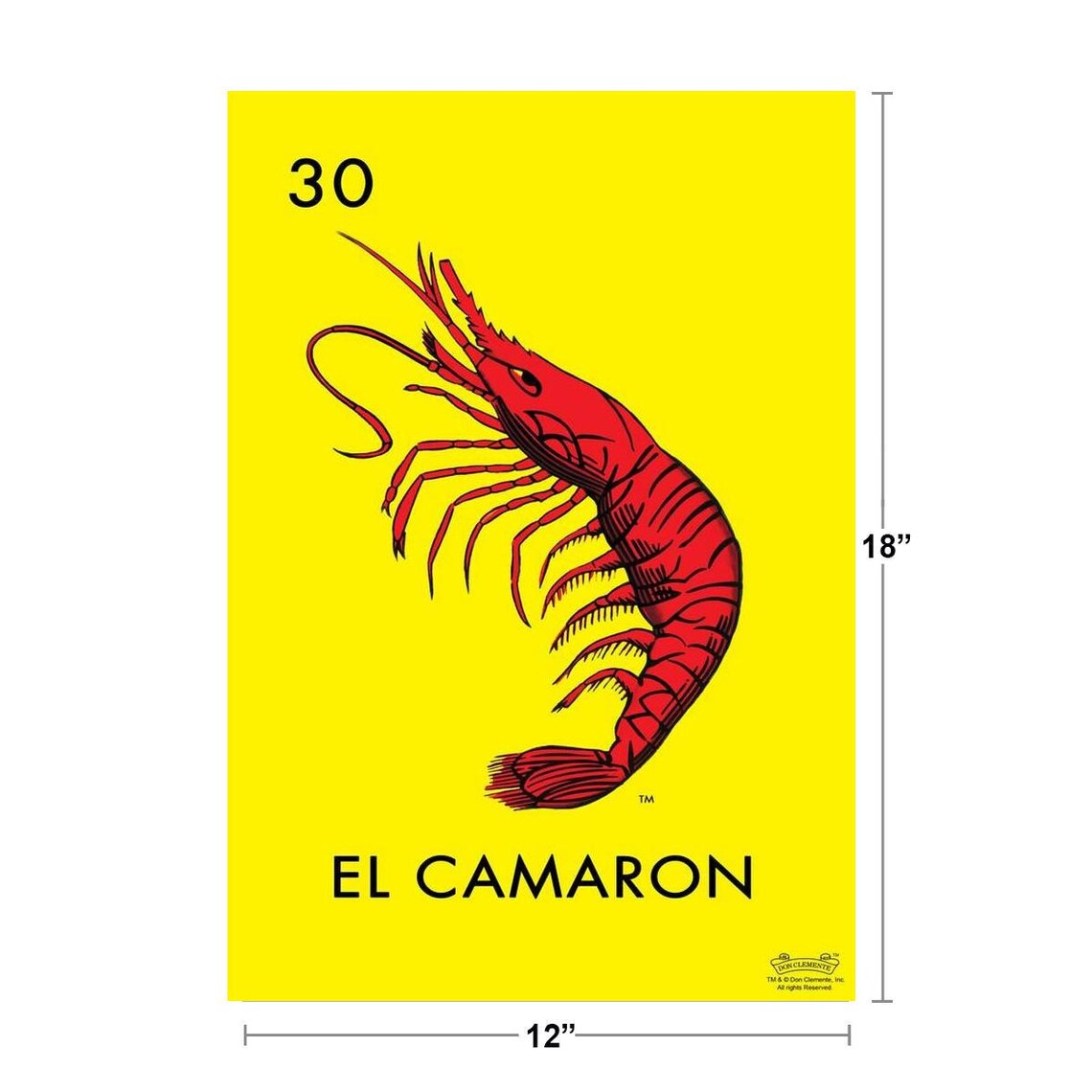 30 El Camaron Shrimp Loteria Card Mexican Bingo Lottery Cool Wall Art ...