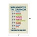 When You Enter This Classroom School Sign Rules Art Print Poster 16x24 ...
