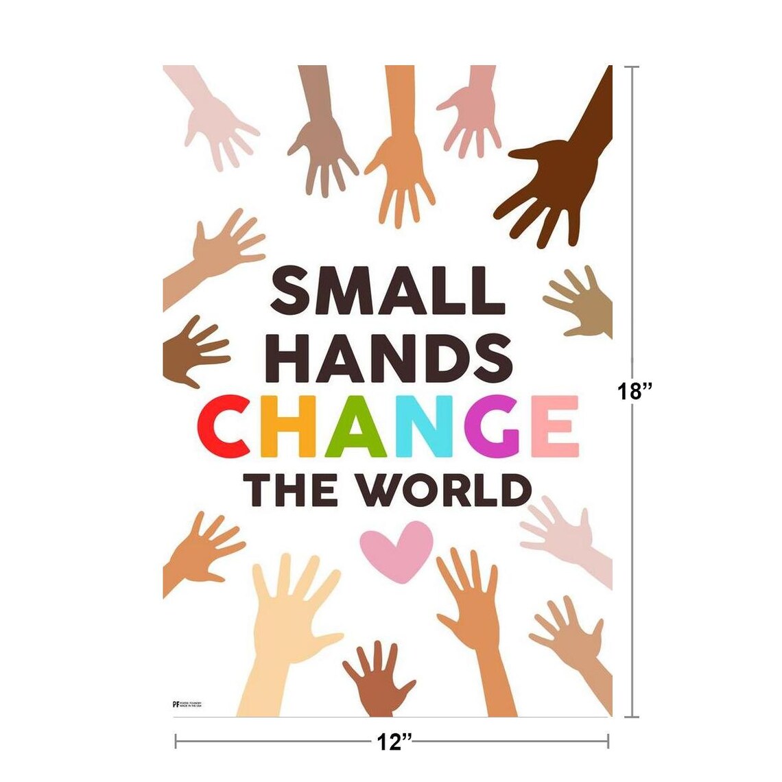 Small Hands Change the World Poster, Classroom Wall Art (12x18) - Etsy