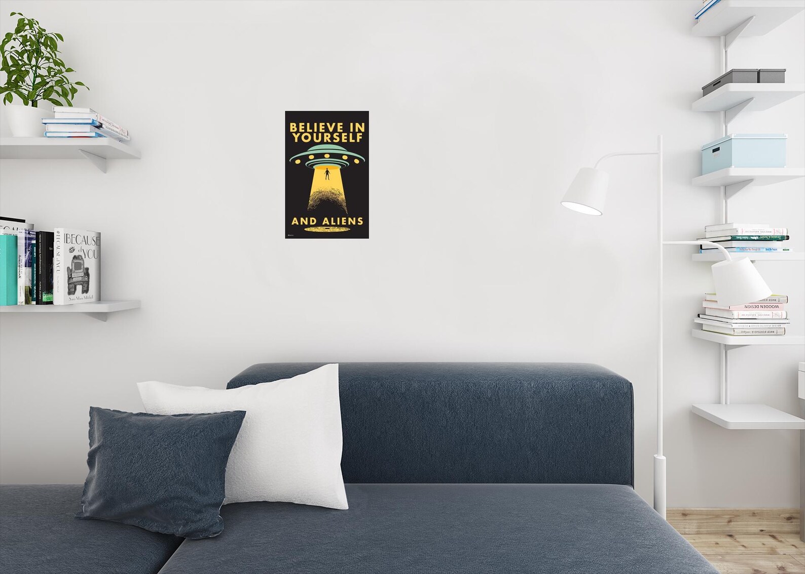 Believe in Yourself Alien Abduction Art Print Poster (12x18) - Etsy
