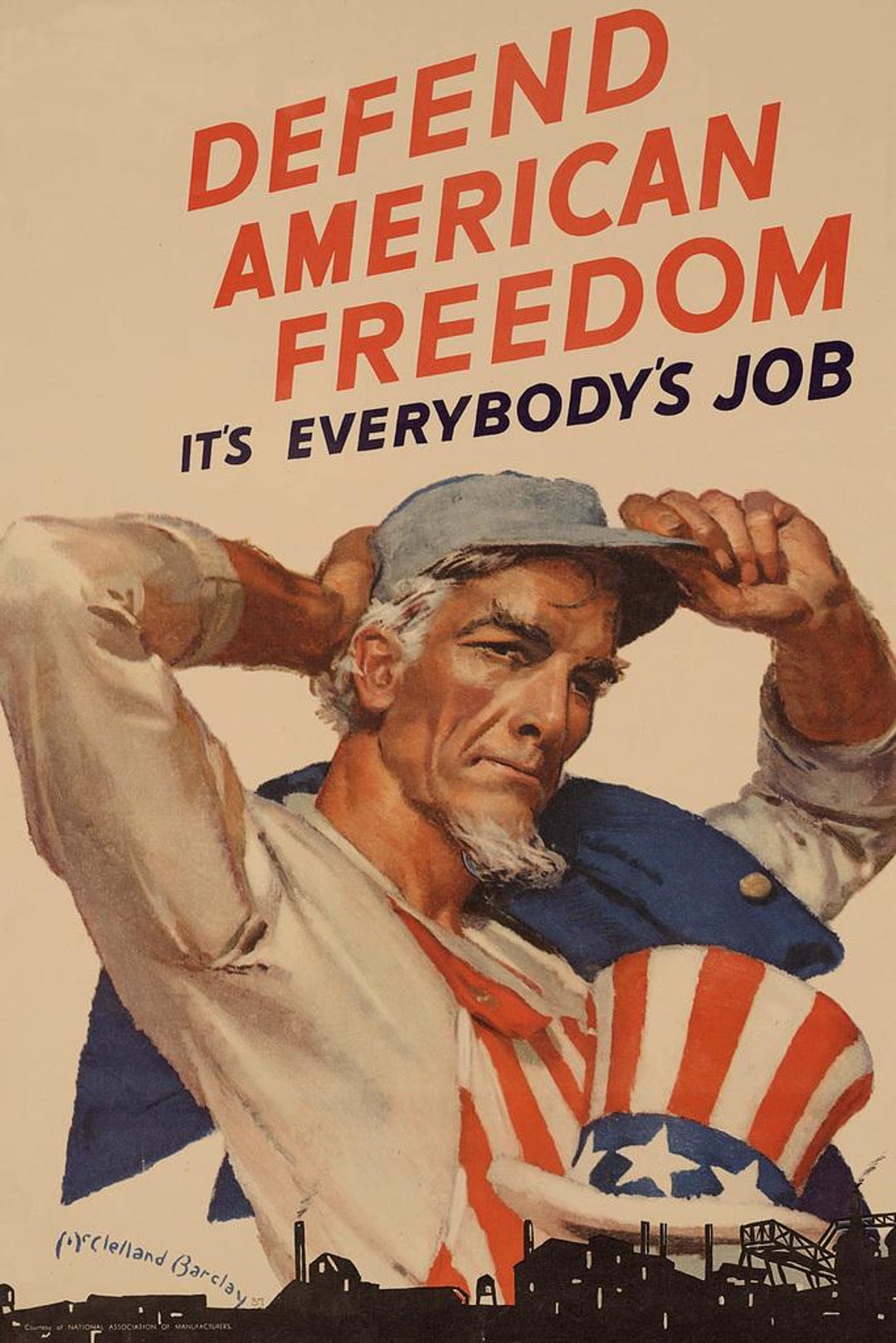 Uncle Sam WPA Poster, Defend American Freedom Art Print (12x18) - Etsy