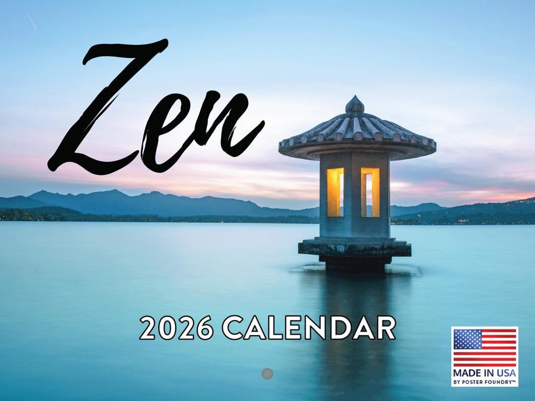 Zen Calendar 2026 Peace Calm Monthly Wall Calender 12 Month | American ...