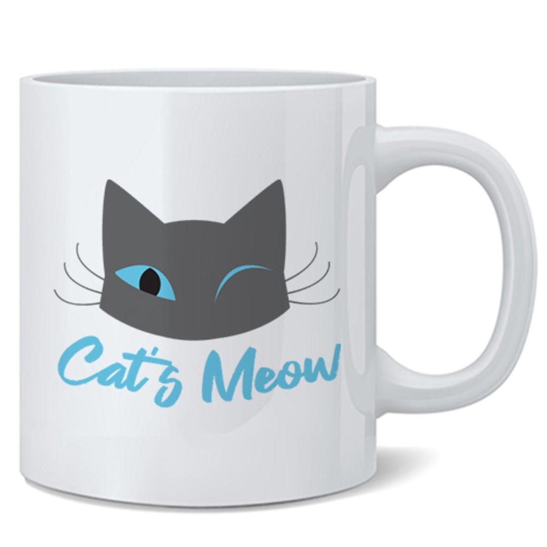 Cats Meow Cute Winking Kitty Face Funny Cat Lover Mug 12oz - Etsy