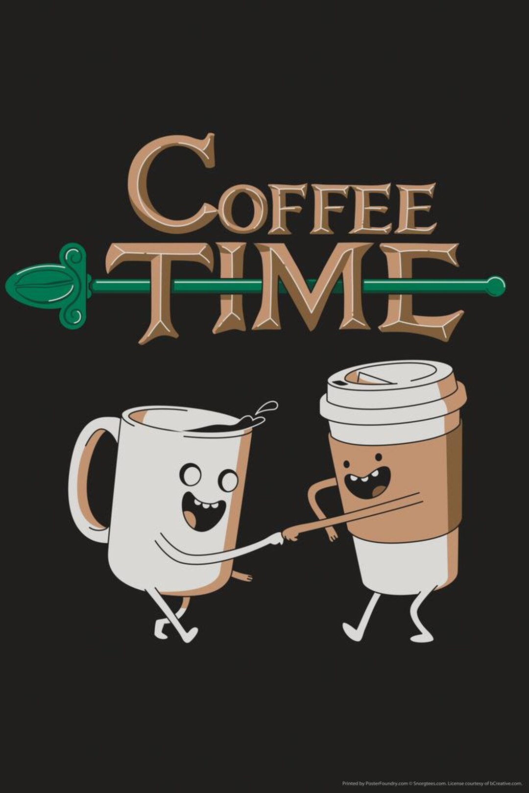 Coffee Time Cartoon Humor Cool Wall Art Print Poster 16x24 - Etsy