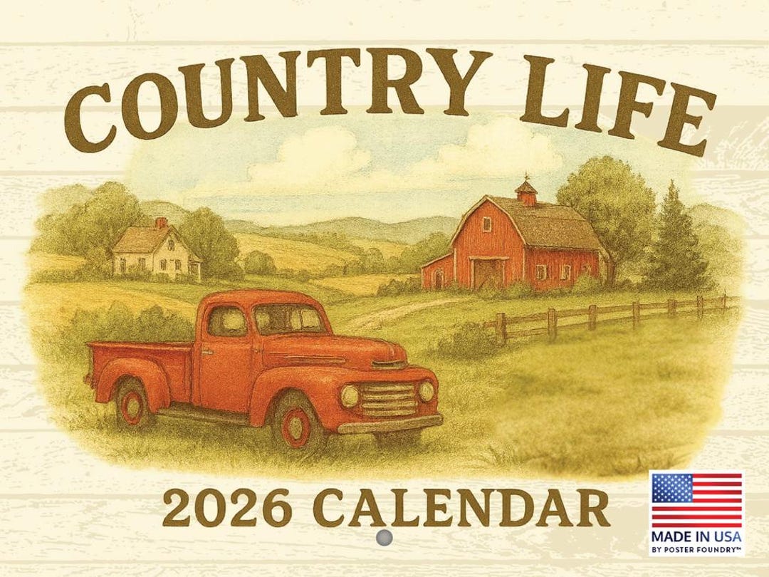 Country Life Calendar 2026 Monthly Wall Calender 12 Month | American ...