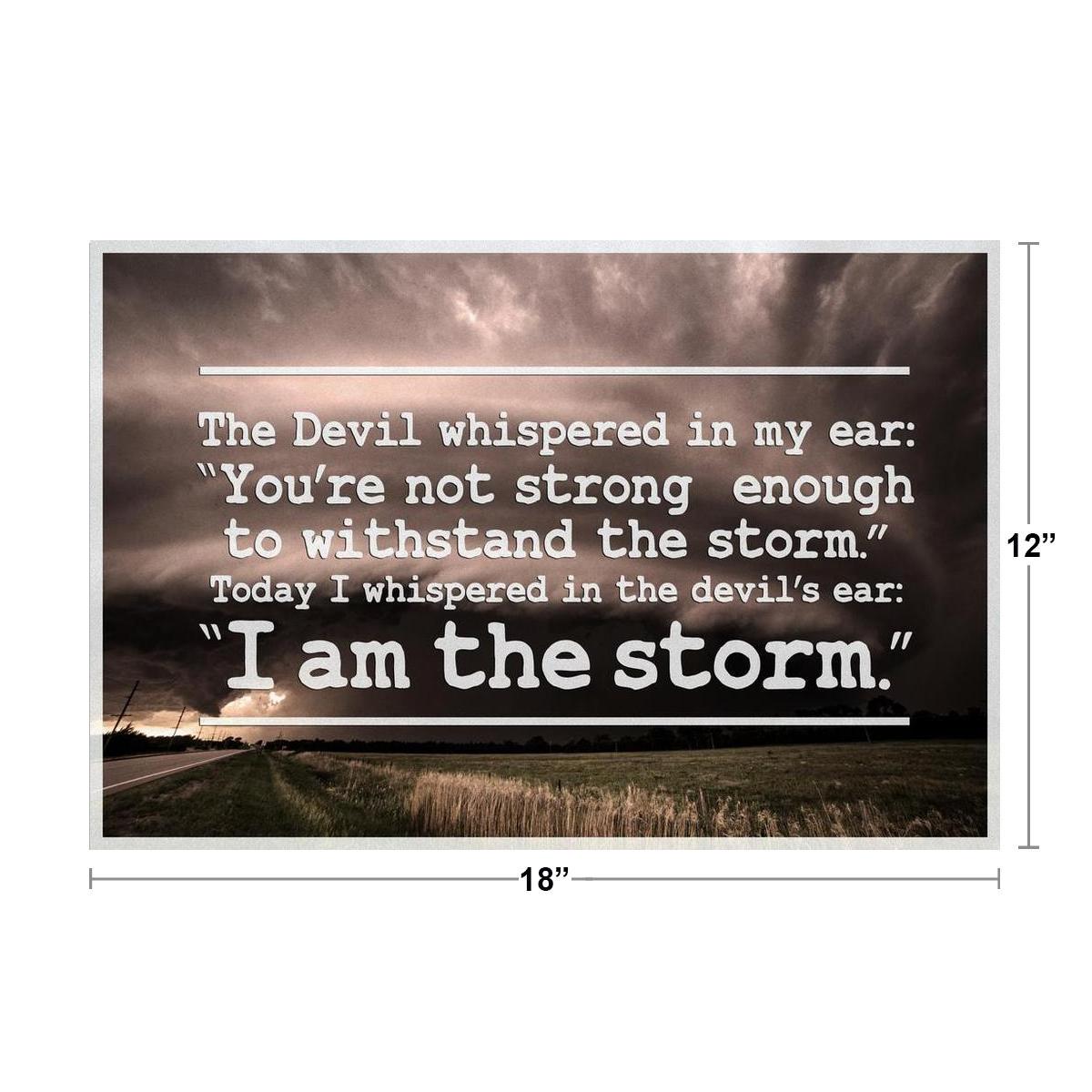 I Am the Storm Quote Art Print, Motivational Wall Decor (12x18) - Etsy