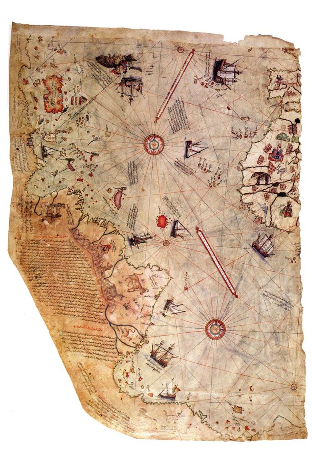 Piri Reis 1513 World Map Art Print, Historical Wall Decor (12x18) - Etsy