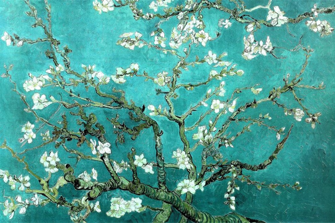 Vincent Van Gogh Almond Blossom Branches Post Impressionist Art Poster ...