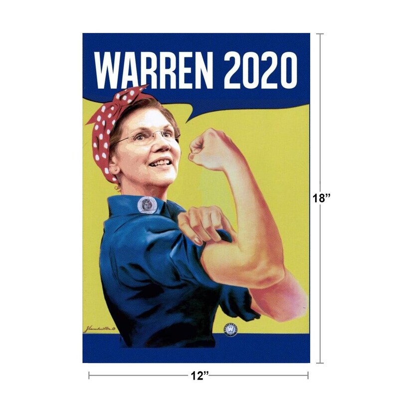Elizabeth Warren Rosie the Riveter Poster, Campaign Wall Art (12x18) - Etsy
