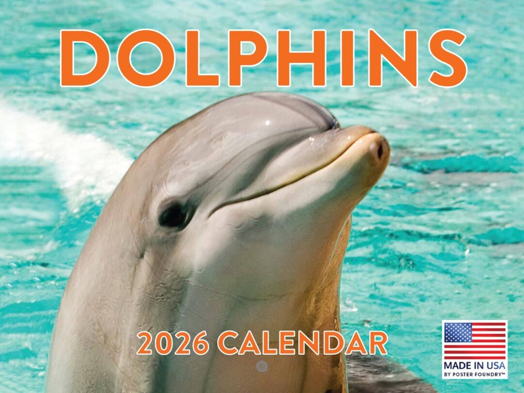 Dolphin Calendar 2026 Monthly Wall Calender 12 Month | American Made in ...