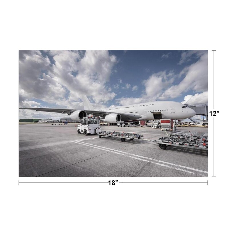 Ground Crew Loading Airbus A380 Aircraft at Airport Photo Photograph ...