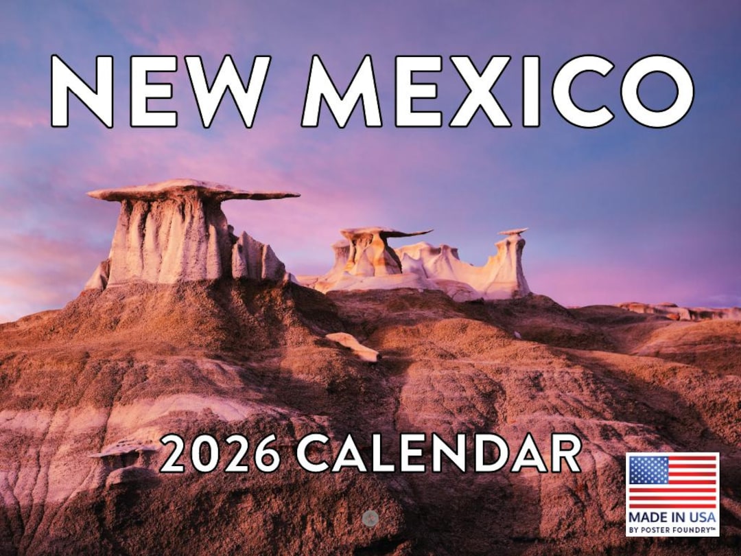 New Mexico Calendar 2026 Monthly Wall Calender 12 Month | American Made ...
