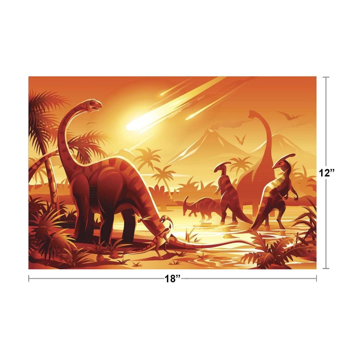 Apocalyptic Event That Led to Dinosaur Extinction Art Print Poster ...