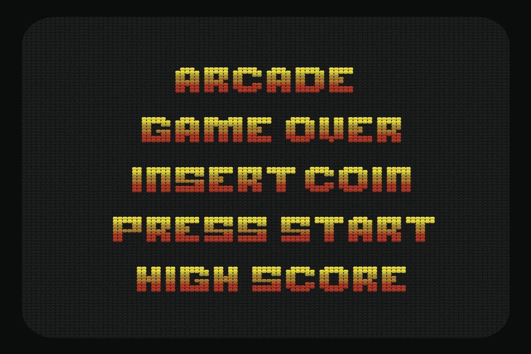 Arcade Game Over Screen Art Print, Retro Video Game Poster (18x12) - Etsy