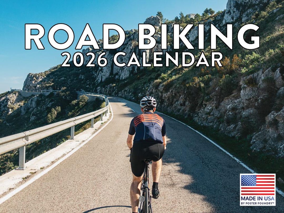 Cycling Calendar 2026 | Road Biking Monthly Wall Calendar, Made in USA ...