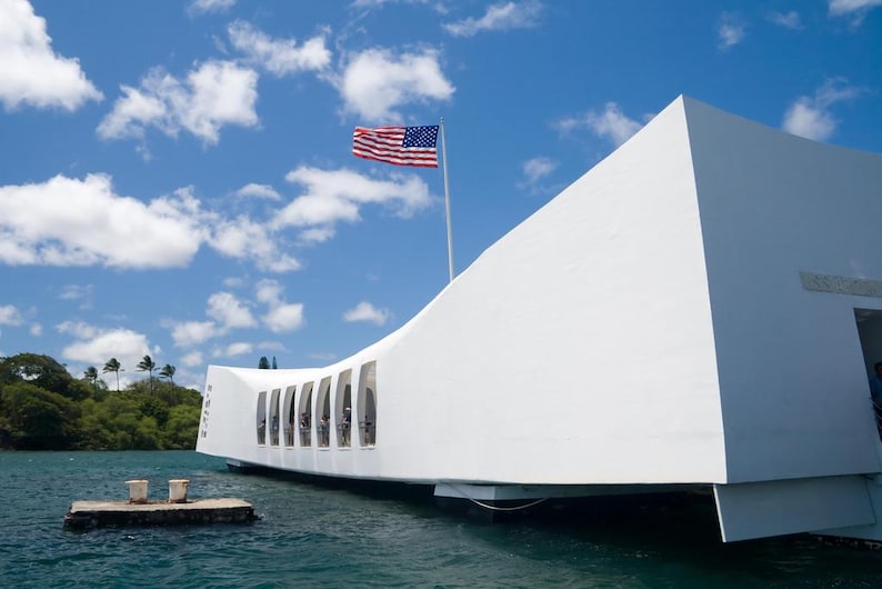 USS Arizona Memorial Pearl Harbor Honolulu Hawaii Photo Photograph Cool ...