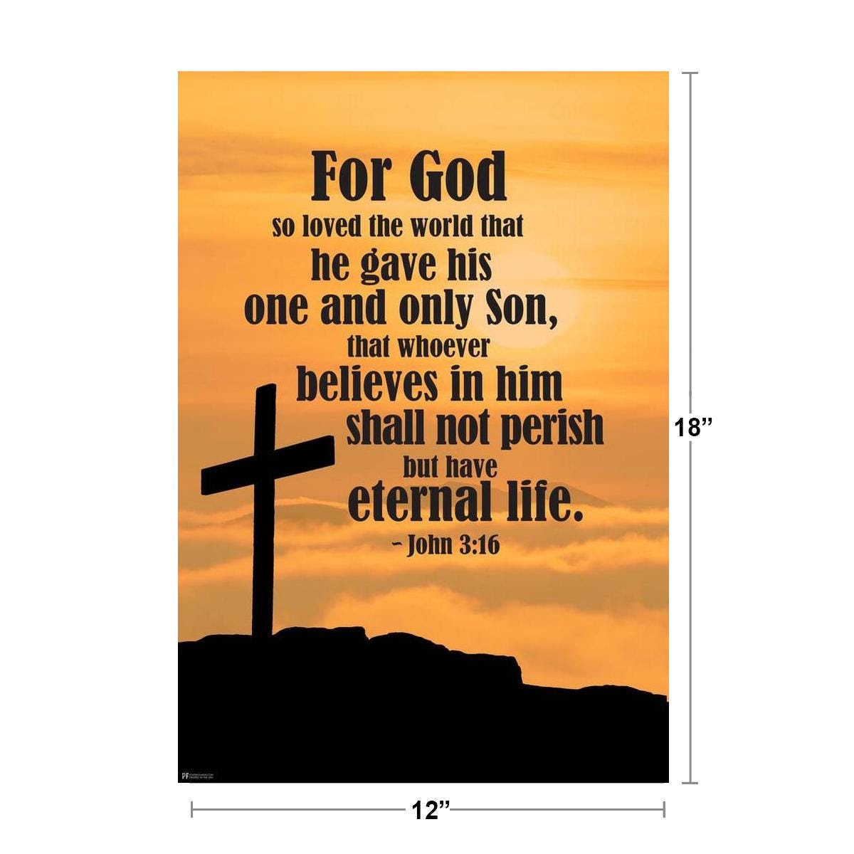 John 316 for God so Loved World He Gave Only Son Bible Quote Verse ...