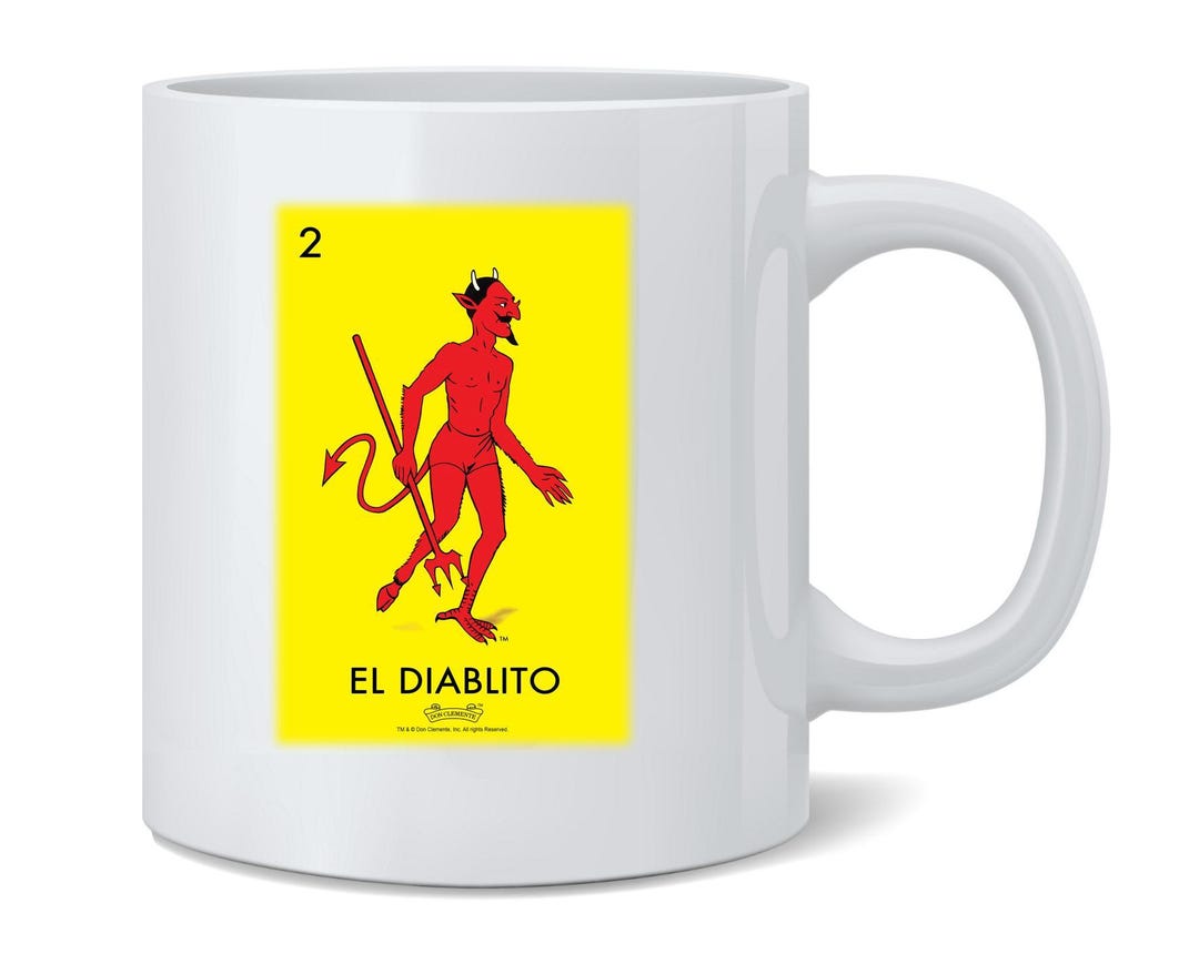 El Diablito Devil Loteria Card Mexican Bingo Coffee Mug 12oz - Etsy
