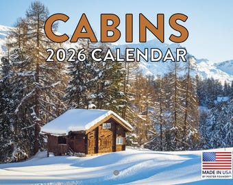 2026 Cabin in the Woods Wall Calendar 16-month X-large Size 14x22, Best ...