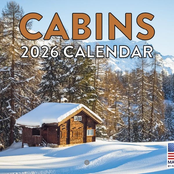 Cabin 2026 Calendar - Etsy