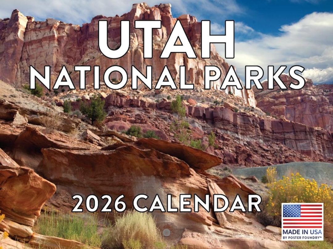 Utah National Parks Calendar 2026 Monthly Wall Calender 12 Month ...