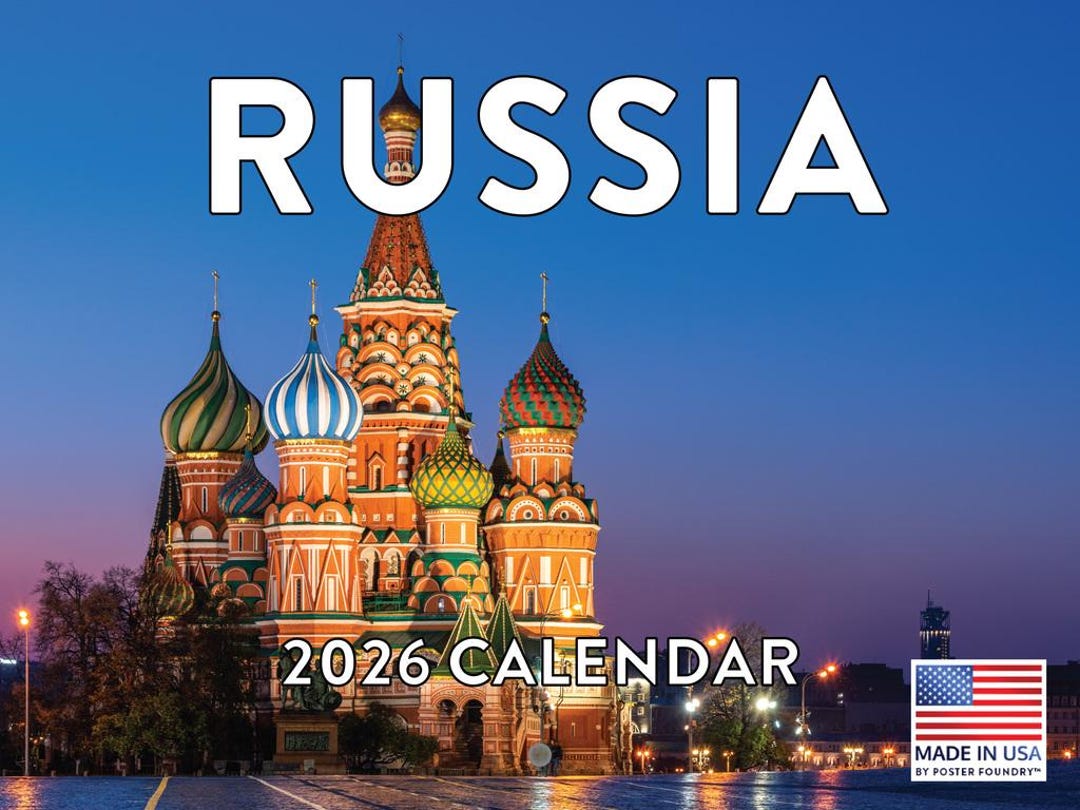 Russia Calendar 2026 Monthly Wall Calender 12 Month | American Made in ...