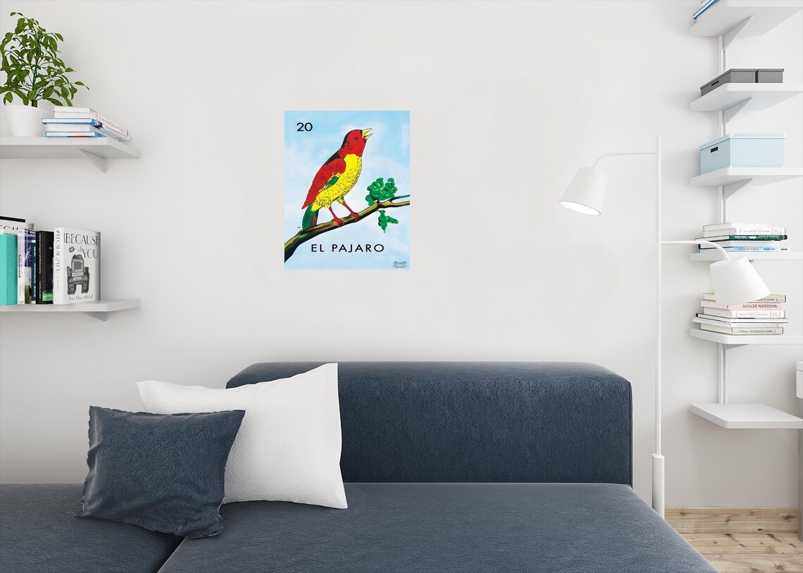 20 El Pajaro Bird Loteria Card Mexican Bingo Lottery Cool Wall Art ...