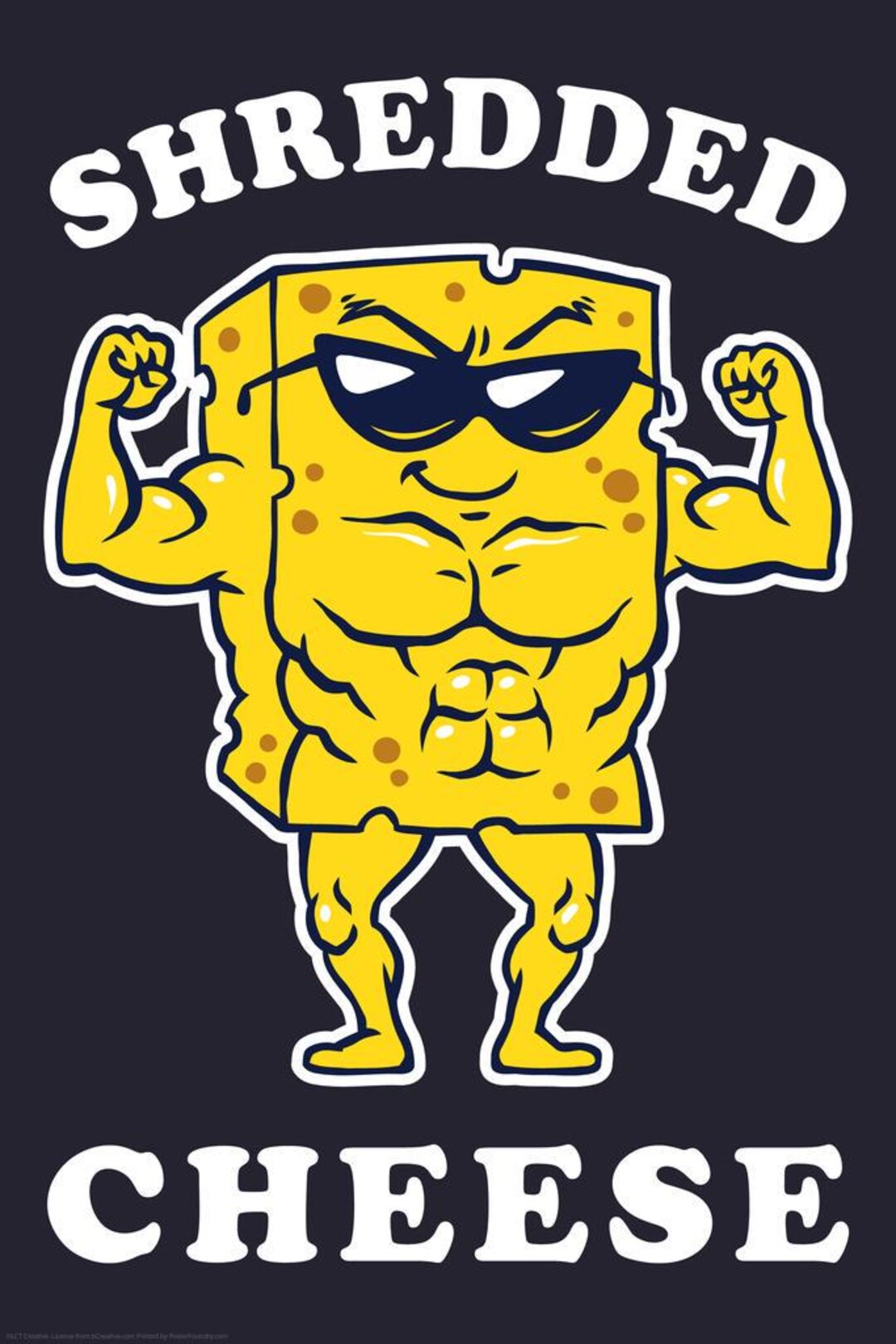 Laminated Shredded Cheese Funny Workout Motivation Poster Dry Erase ...