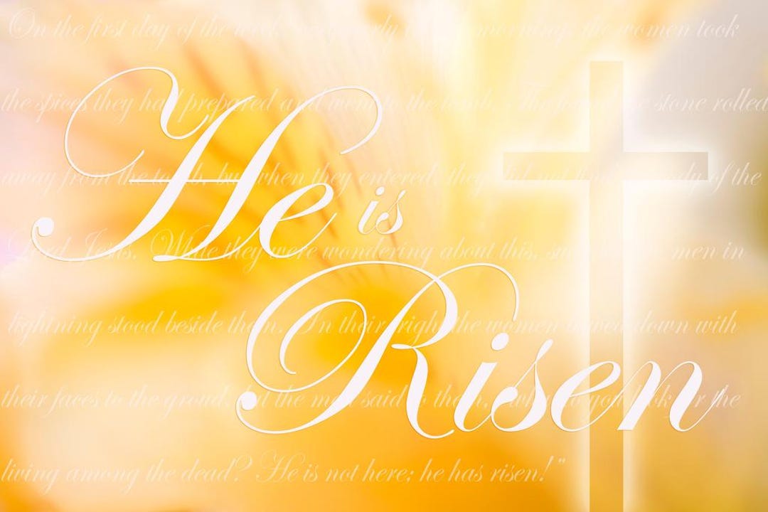 He is Risen Poster, Christian Easter Wall Art (18x12) - Etsy