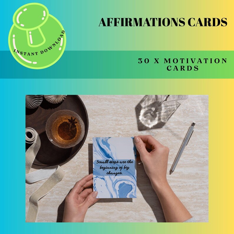 53 Printable Affirmation Cards: Daily Mindfulness & Reflection (PDF ...