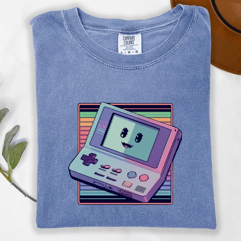 Retro Handheld Game Console Pixel Screen Vintage Arcade Illustration ...