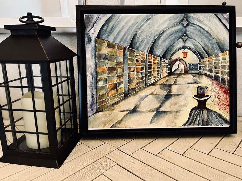 Gothic Jack the Ripper Canvas | Victorian London Scene | Framed Print ...