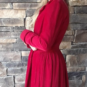 Victorian House Coat in Red Corduroy - Etsy