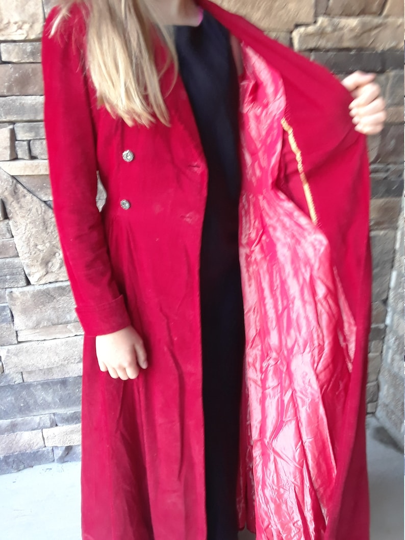 Victorian House Coat in Red Corduroy - Etsy
