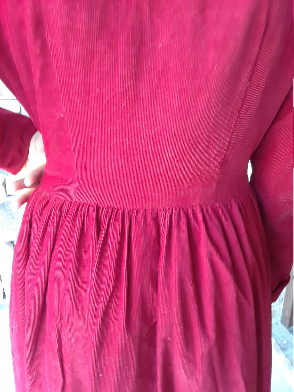 Victorian House Coat In Red Corduroy | Etsy