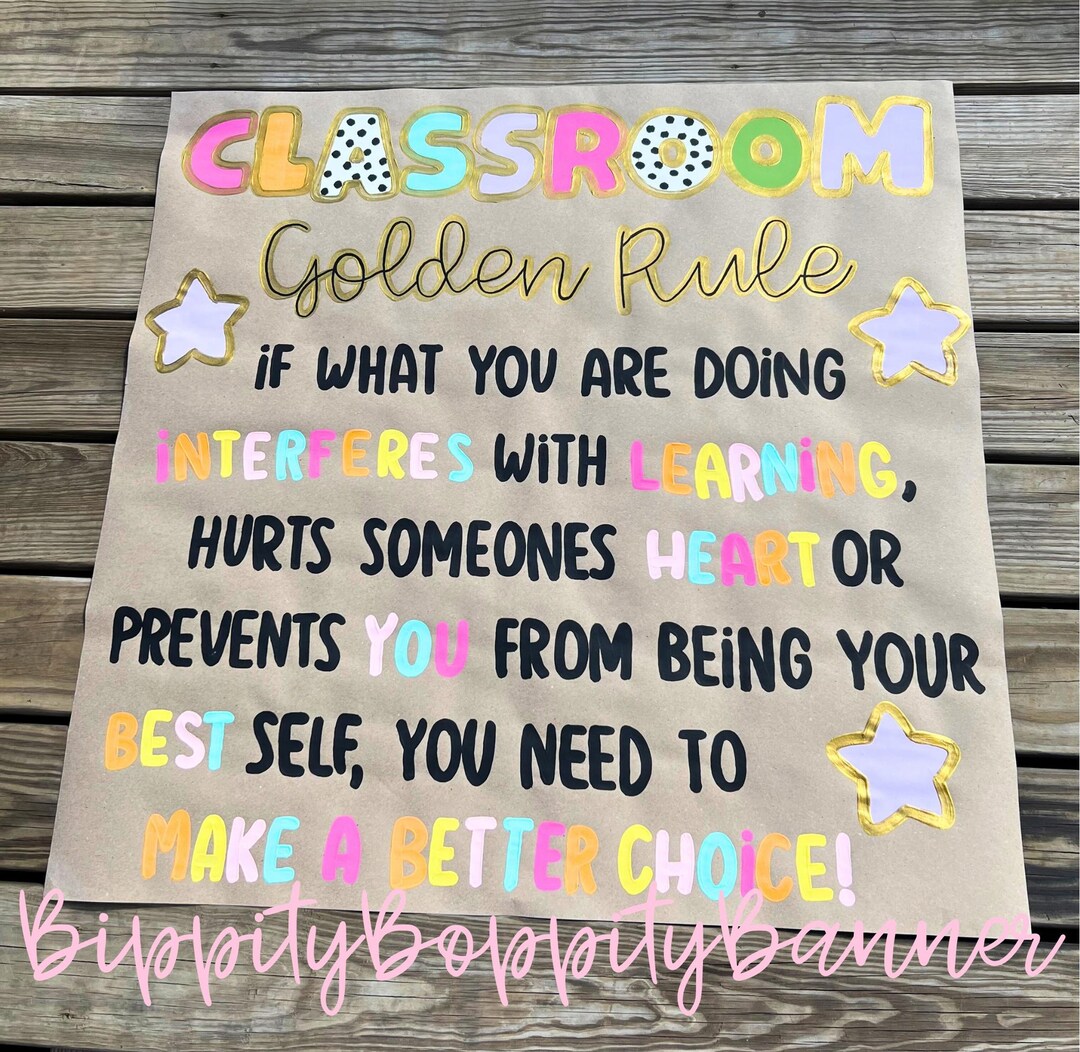 Classroom Golden Rule Banner—classroom Decoration - Etsy