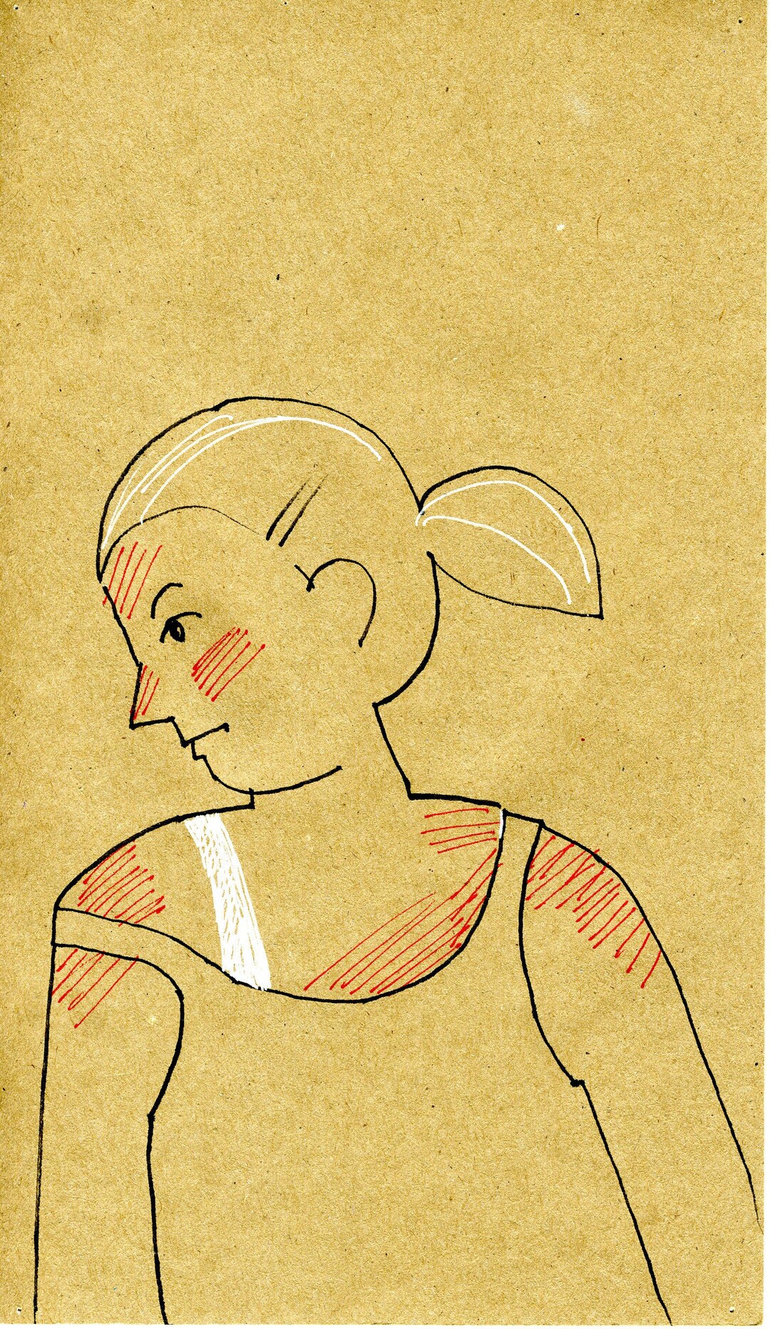 Sunburned Girl Inktober Burn Drawing - Etsy