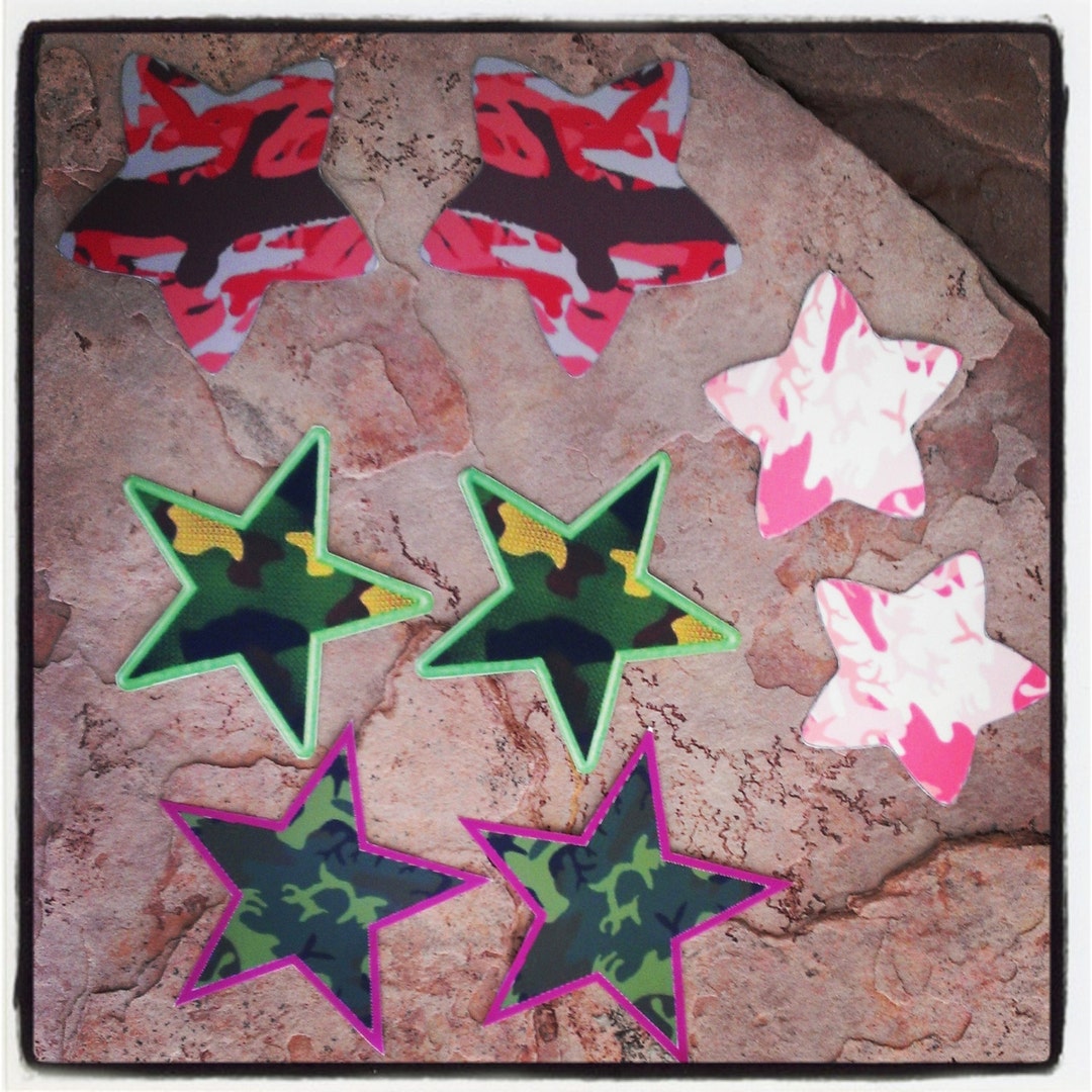 Camouflage Stars Pasties Nipplecovers Rave Pasties - Nipple Covers ...