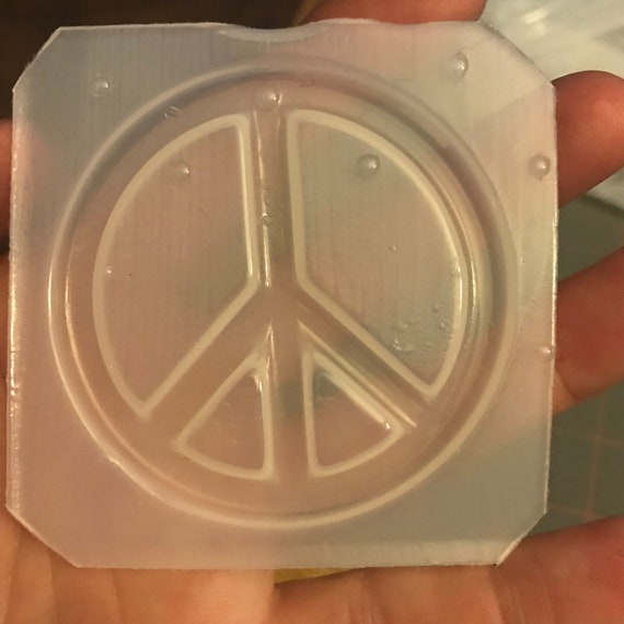 Craft Supplies & Tools Molding & Casting Peace Sign Flexible Plastic ...