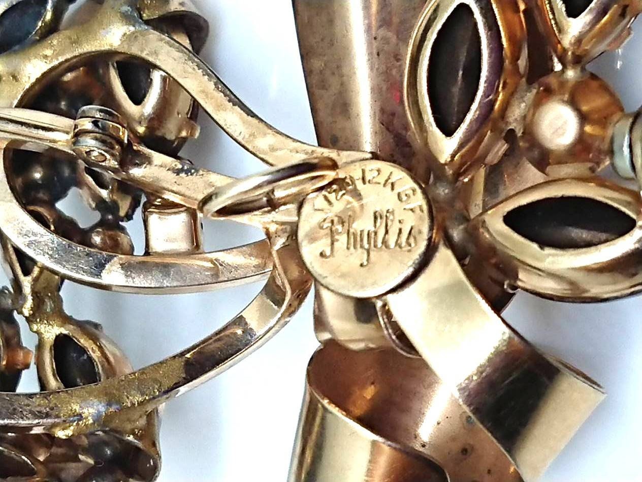 Broche/Colgante Phyllis Gold Filled y Strass - Etsy España