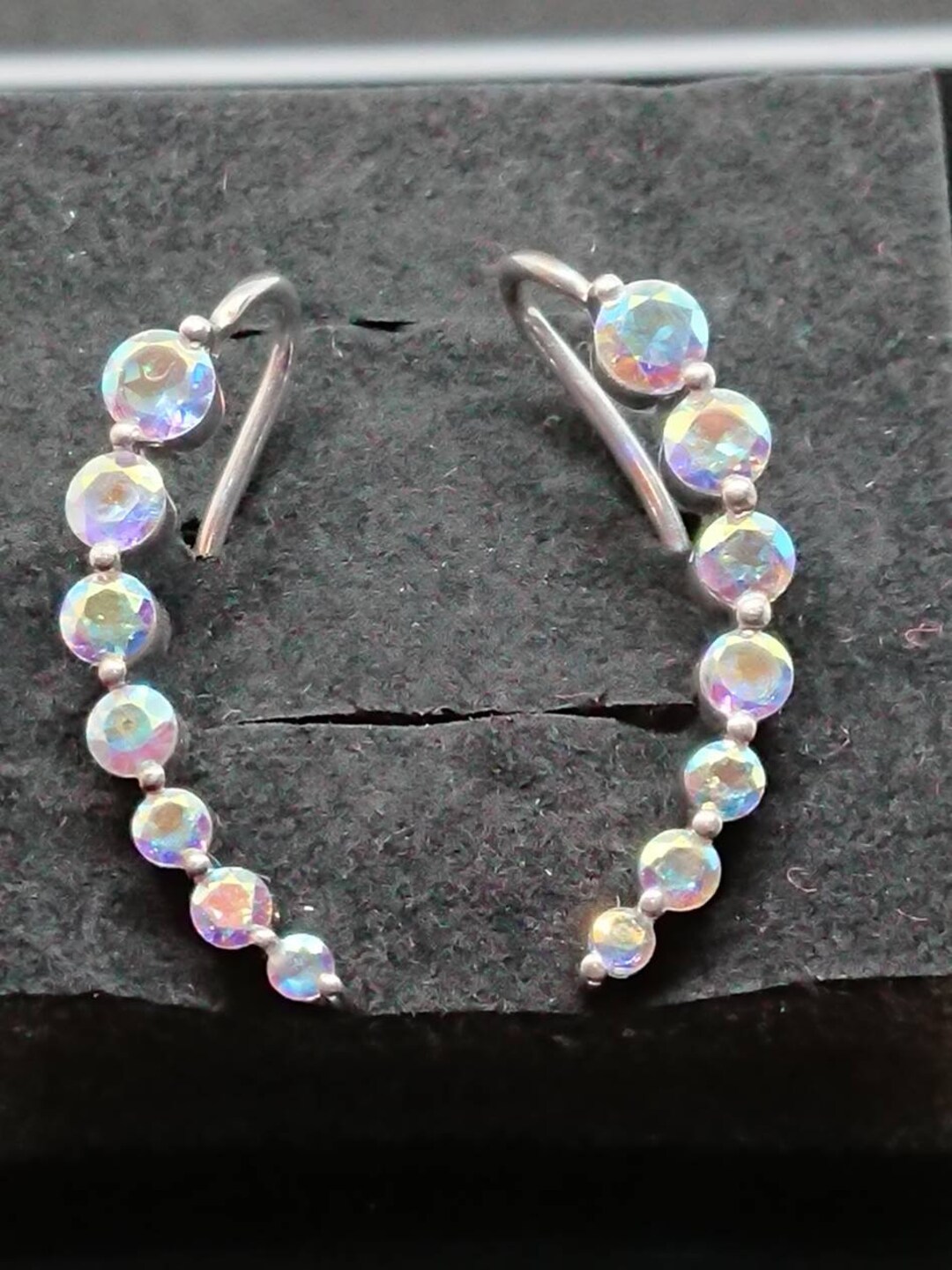 STS Jewels Inc. 925 Sterling and AB Quartz Climbers - Etsy